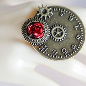 Handmade | Jewelry | Massive Clocks Ring Antique Bronze Handmade | Poshmark